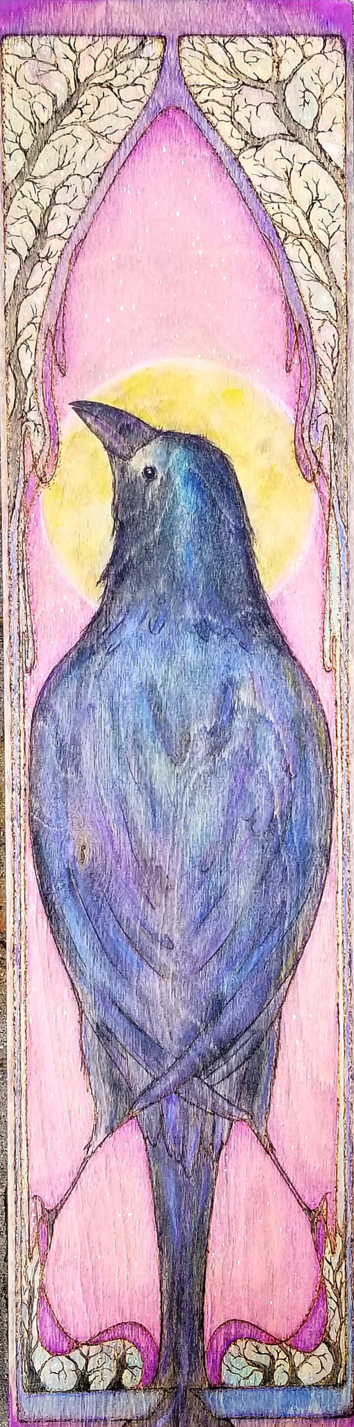 "The Seer" Raven – Burning Hand Art
